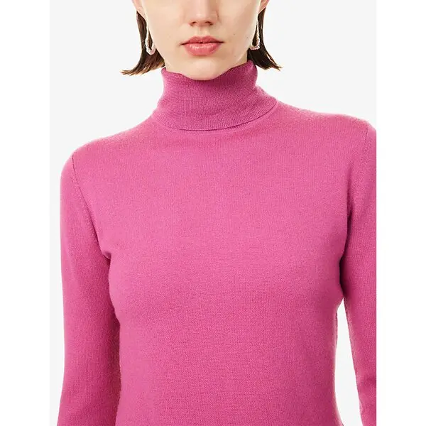 Gabriela Hearst May Roll-neck Wool And Cashmere-blend Jumper - Fuchsia