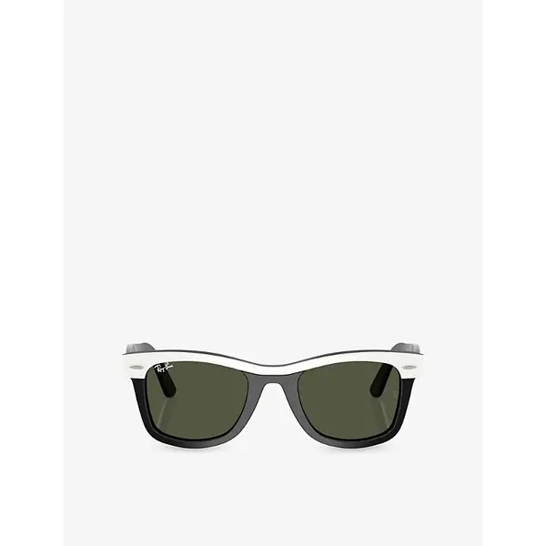 Ray-ban Rectangle-frame Acetate Sunglasses - Black