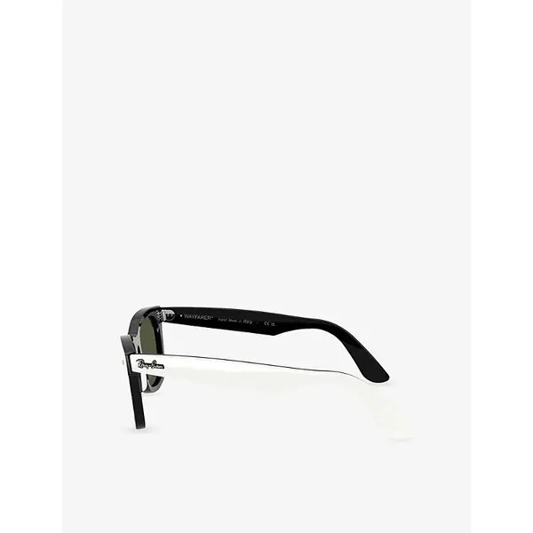 Ray-ban Rectangle-frame Acetate Sunglasses - Black