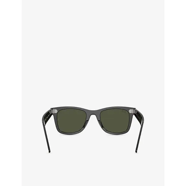 Ray-ban Rectangle-frame Acetate Sunglasses - Black