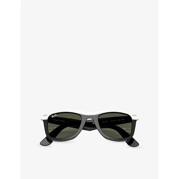 Ray-ban Rectangle-frame Acetate Sunglasses - Black