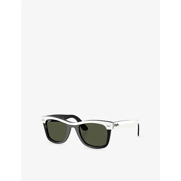 Ray-ban Rectangle-frame Acetate Sunglasses - Black