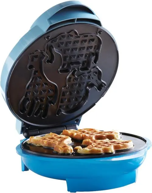 BRENTWOOD Non-stick Animal Shape Waffle Maker Machine - Blue