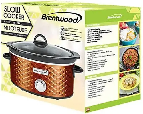 BRENTWOOD Slow Cooker Scallop Pattern