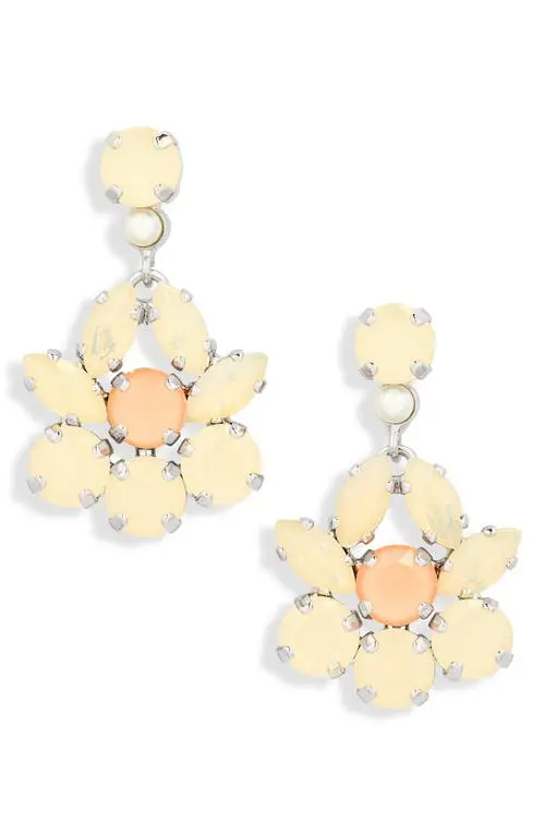 Simone Rocha Heartbloom Drop Earrings - Sand Opal/clem/pearl