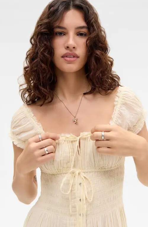 BDG URBAN OUTFITTERS Tiana Maxi Peasant Dress