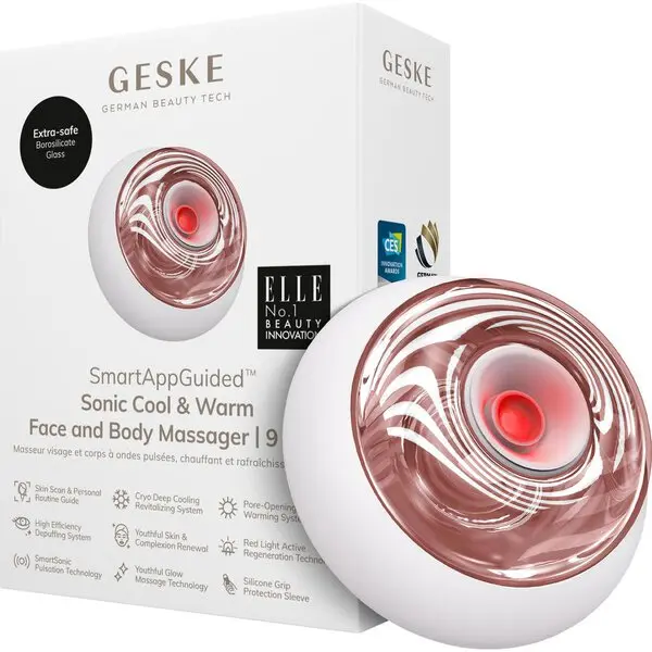 GESKE Smartappguided Sonic Cool & Warm Face And Body Massager | 9 In 1 - Starlight