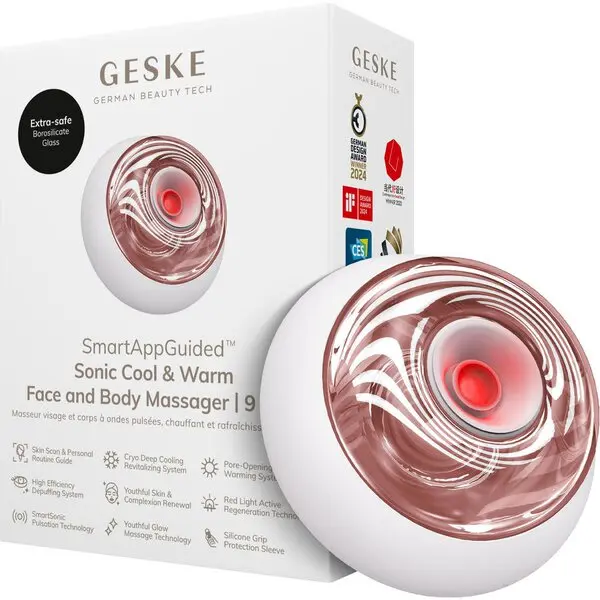 GESKE Smartappguided Sonic Cool & Warm Face And Body Massager | 9 In 1 - Starlight