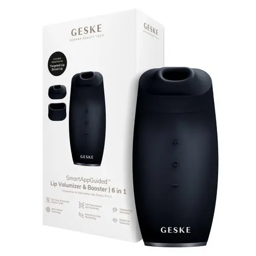 GESKE Smartappguided Lip Volumizer & Booster | 6 In 1 - Black