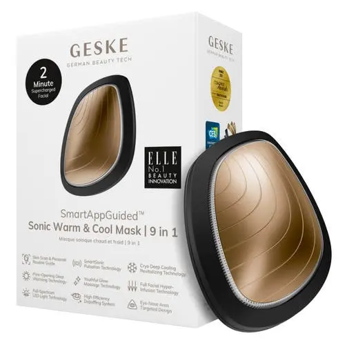 GESKE Smartappguided Sonic Warm & Cool Mask | 9 In 1 - Gray