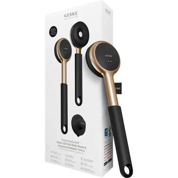 GESKE Smartappguided Sonic Led Full-body Brush & Intensive Exfoliator | 9 In 1 - Gray