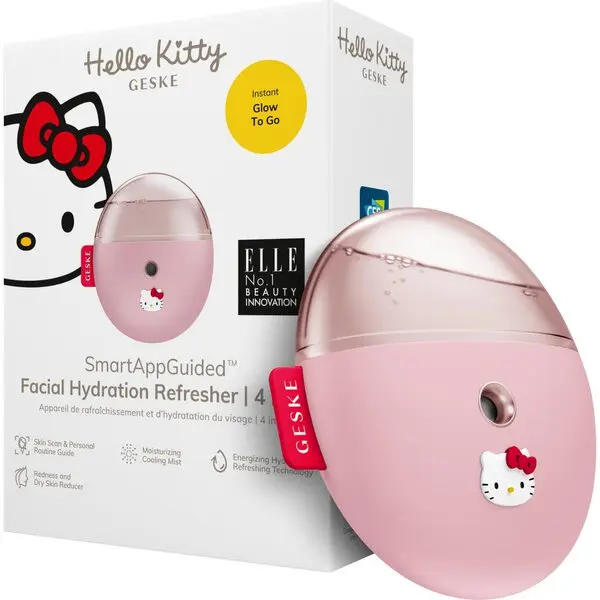 GESKE Hello Kitty Smartappguided Facial Hydration Refresher | 4 In 1 - Hello Kitty Pink