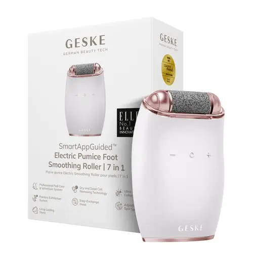 GESKE Smartappguided Electric Pumice Foot Smoothing Roller | 7 In 1 - Starlight