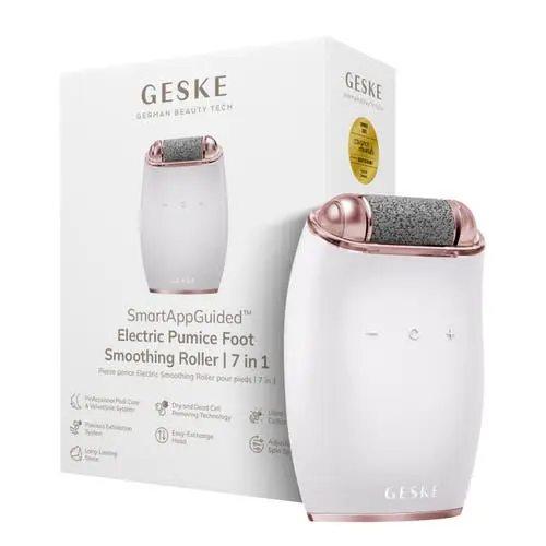GESKE Smartappguided Electric Pumice Foot Smoothing Roller | 7 In 1 - Starlight
