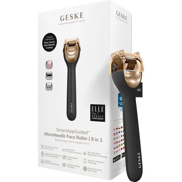 GESKE Smartappguided Microneedle Face Roller | 9 In 1 - Gray
