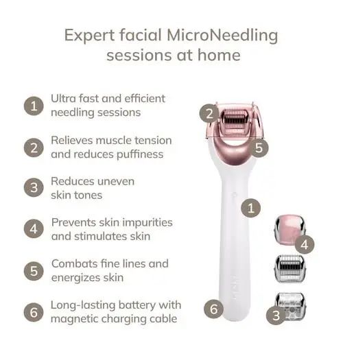 GESKE Smartappguided Microneedle Face Roller | 9 In 1 - Starlight