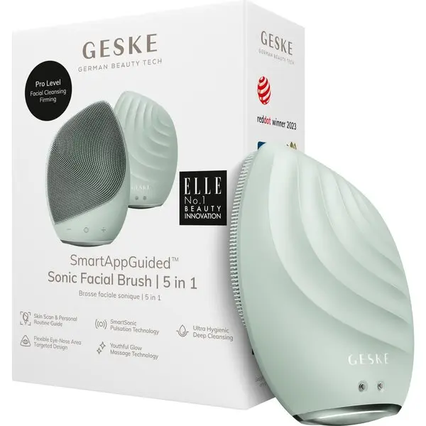 GESKE Smartappguided Sonic Facial Brush | 5 In 1 - Green