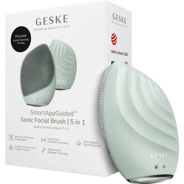 GESKE Smartappguided Sonic Facial Brush | 5 In 1 - Green