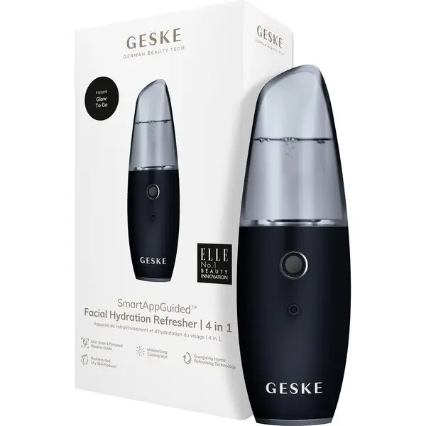 GESKE Smartappguided Facial Hydration Refresher | 4 In 1 - Black