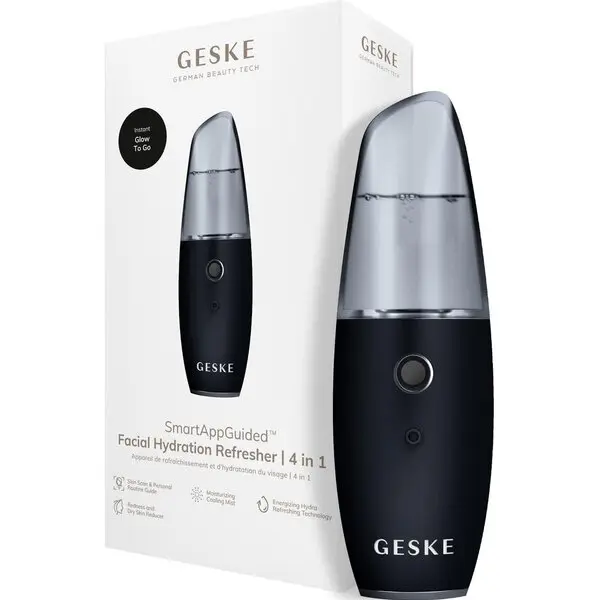GESKE Smartappguided Facial Hydration Refresher | 4 In 1 - Black