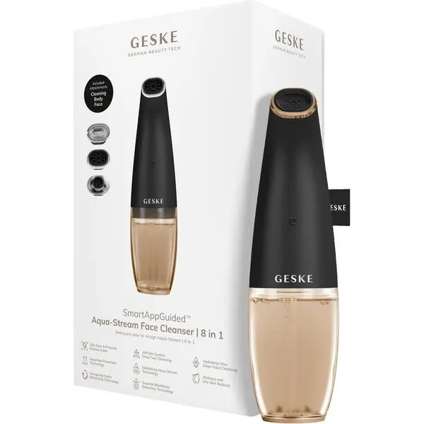 GESKE Smartappguided Aqua-stream Face Cleanser | 8 In 1 - Gray