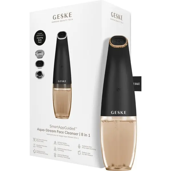 GESKE Smartappguided Aqua-stream Face Cleanser | 8 In 1 - Gray