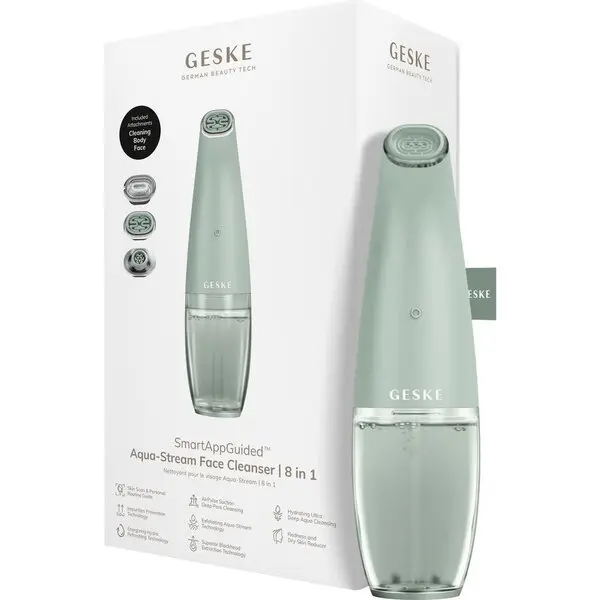 GESKE Smartappguided Aqua-stream Face Cleanser | 8 In 1 - Green