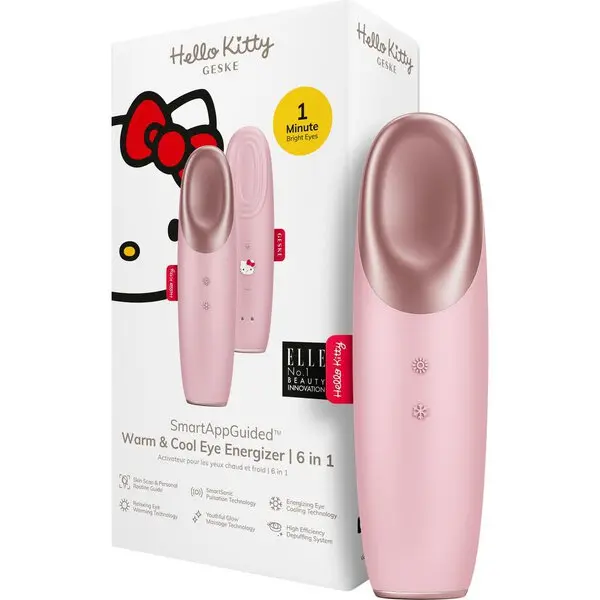 GESKE Hello Kitty Smartappguided Warm & Cool Eye Energizer | 6 In 1 - Hello Kitty Pink