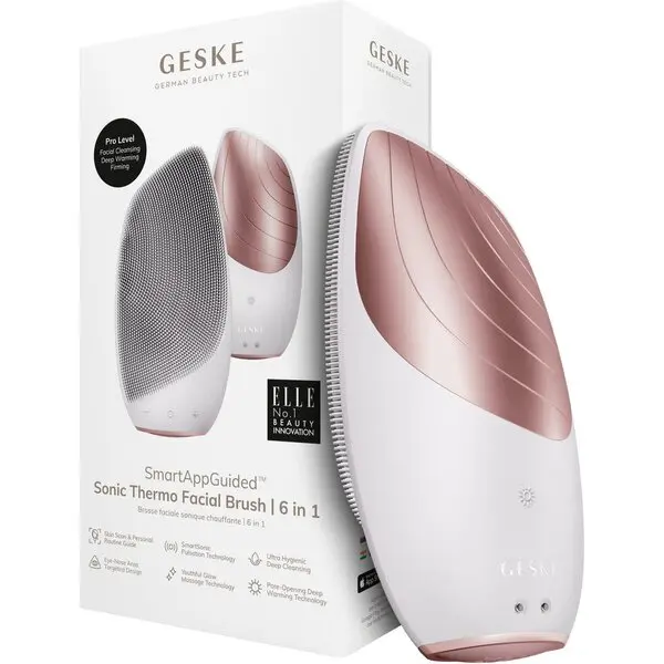 GESKE Smartappguided Sonic Thermo Facial Brush | 6 In 1 - Starlight