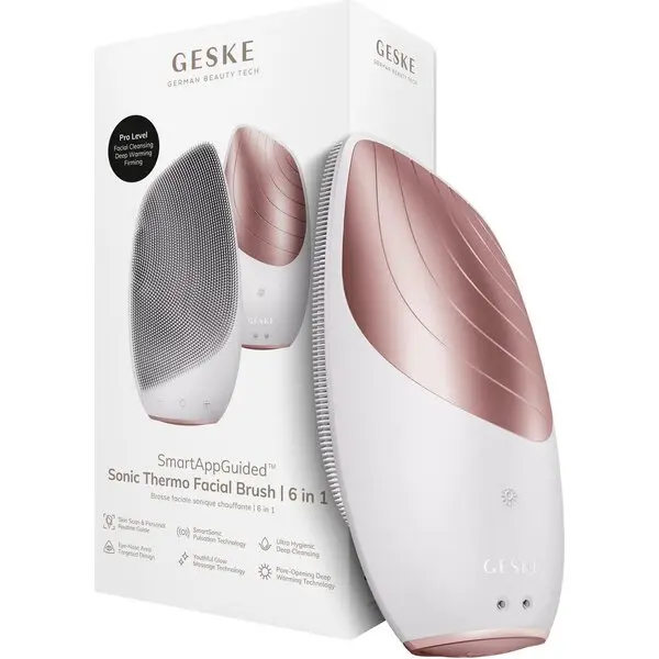 GESKE Smartappguided Sonic Thermo Facial Brush | 6 In 1 - Starlight
