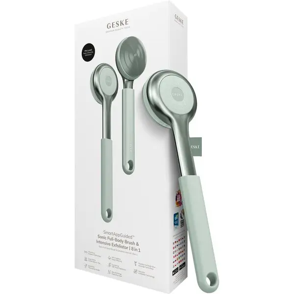 GESKE Smartappguided Sonic Full-body Brush & Intensive Exfoliator | 8 In 1 - Green