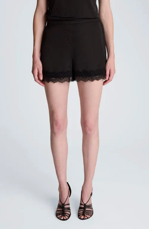 KENNETH COLE Tonal Lace Shorts - Black