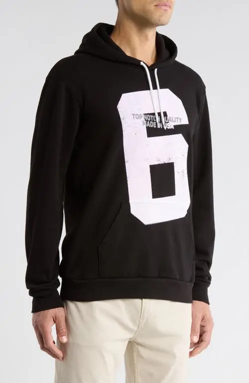 925 ORIGINALS Playbook Graphic Cotton Hoodie - Jet Black