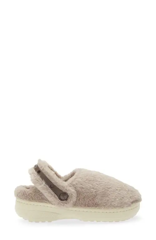CROCS Classic Faux Fur Clog - Mushroom