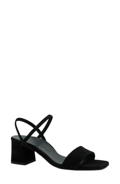 Paul Green Block-heel Slingback Sandals - Black Suede