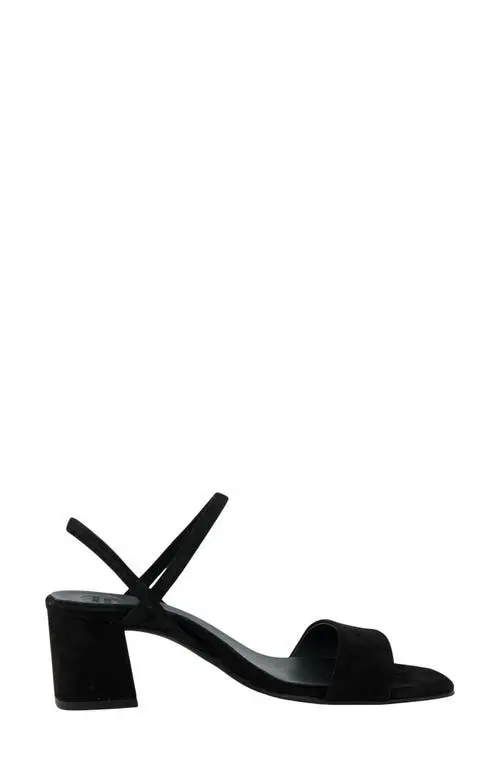 Paul Green Block-heel Slingback Sandals - Black Suede
