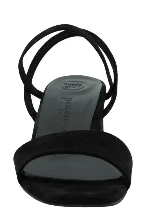 Paul Green Block-heel Slingback Sandals - Black Suede