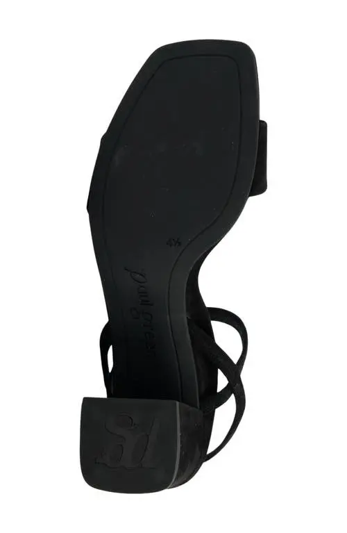 Paul Green Block-heel Slingback Sandals - Black Suede