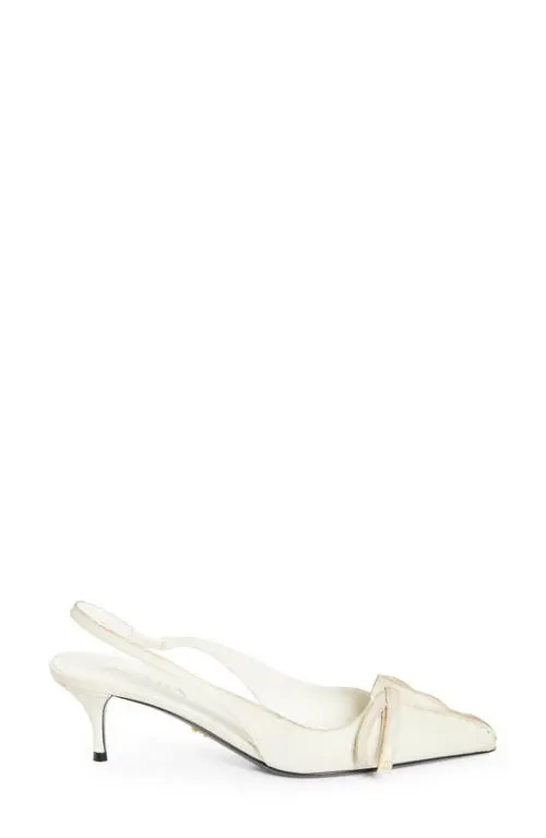 Prada Exposed Seam Slingback Pumps - Talco
