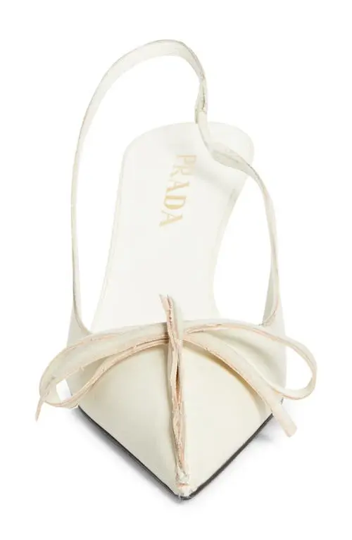 Prada Exposed Seam Slingback Pumps - Talco