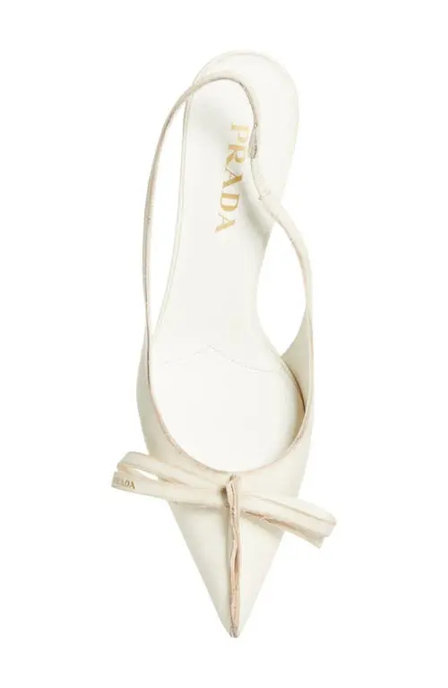Prada Exposed Seam Slingback Pumps - Talco