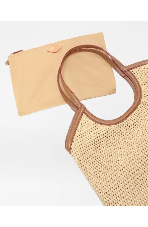 Mz Wallace Large Georgica Crochet Tote - Camel