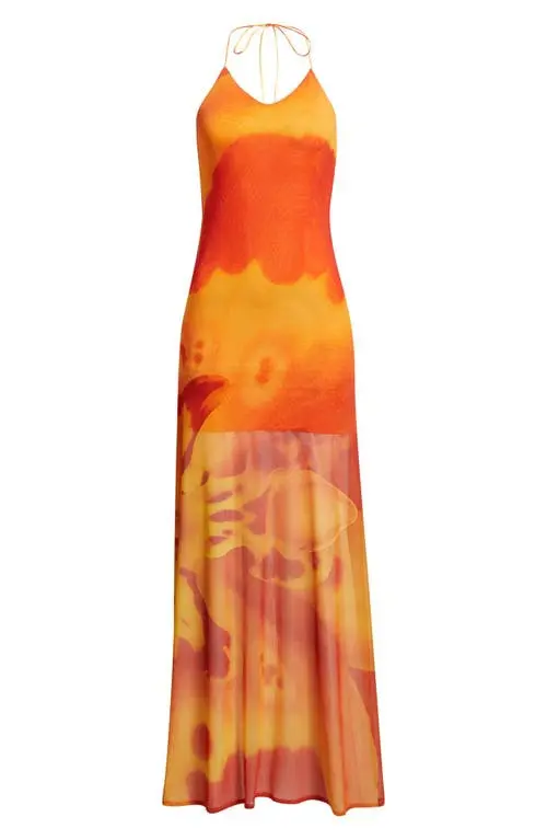 FENERS Balita Mesh Maxi Dress - Peach