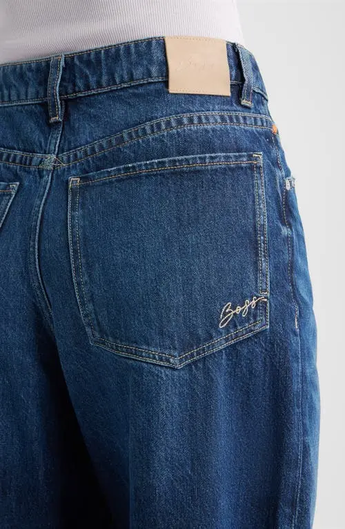 Hugo Boss Slouchy Nonstretch-denim Jeans With Raw Hem