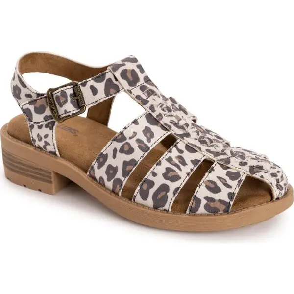 MUK LUKS Vanilla Fisherman Sandal - Cream Leopard
