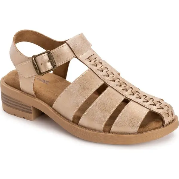 MUK LUKS Vanilla Fisherman Sandal - Soft Gold