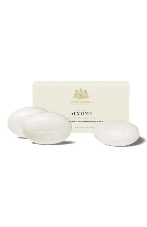 CASWELL-MASSEY Almond Bar Soap - 3-soap Set