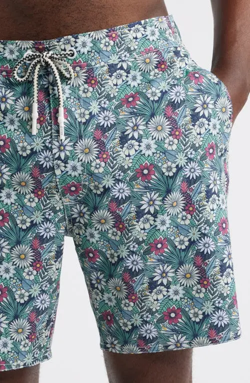 Johnnie-o Ponderosa Printed Swim Trunks - Black