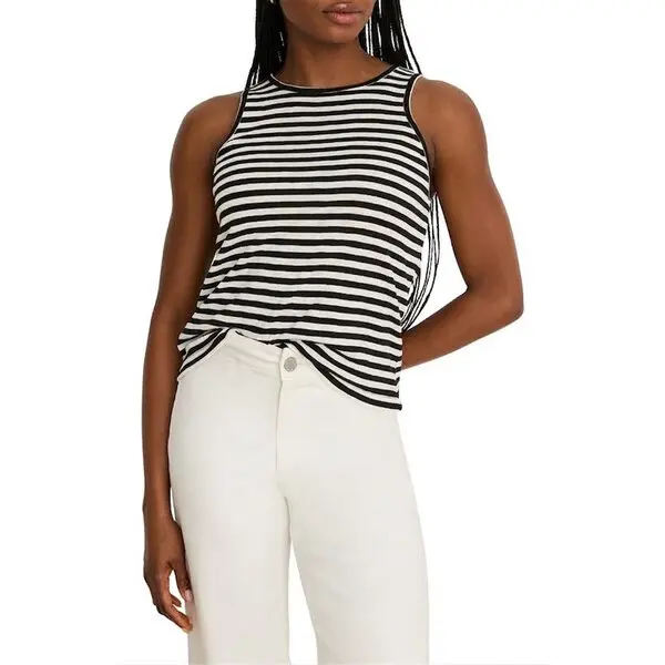 NIC+ZOE Stripe Rib Tank - Black Multi
