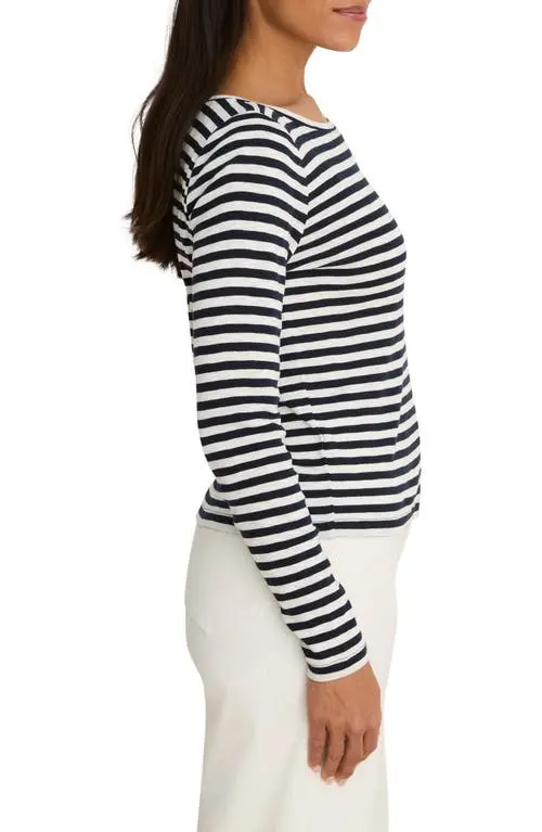 NIC+ZOE Cape Stripe Rib T-shirt